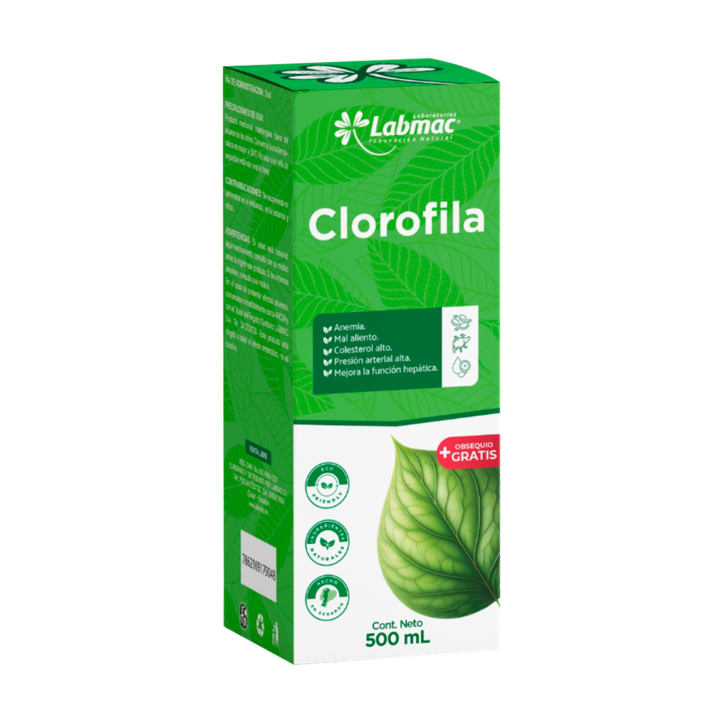 CLOROFILA SOLUCION ORAL 500ML LABMAC | El Arbolito